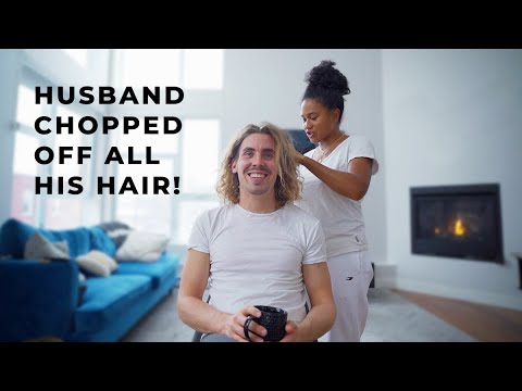 Husband shocks everyone by cutting all his hair