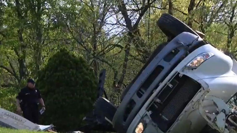 Authorities investigating tractor trailer crash at Stone Church Cemetery