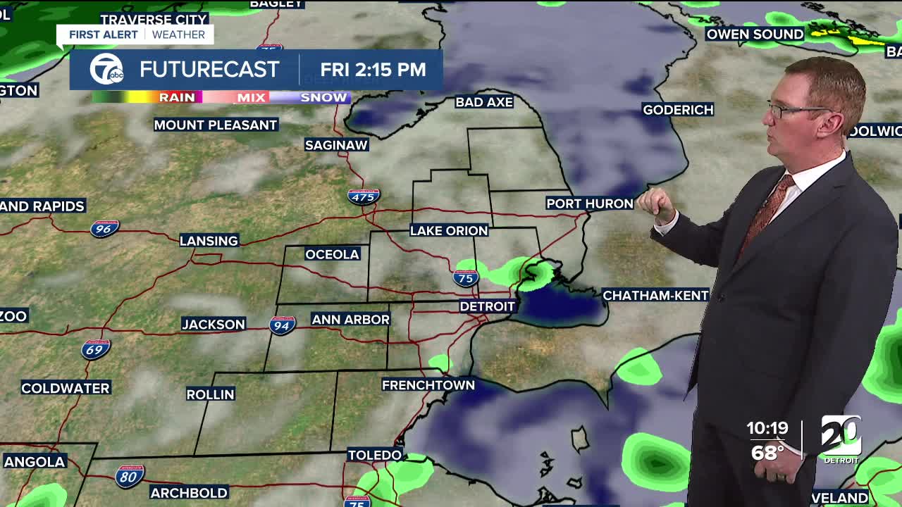 Friday afternoon storms expected