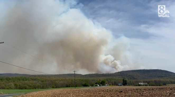 Evacuations ordered near Michaux State Forest wildfire