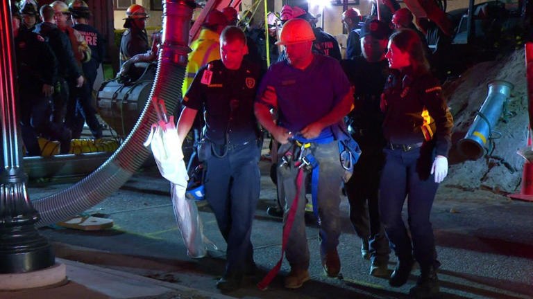 Drain worker stuck in 14-foot-hole in Minneapolis rescued hours later