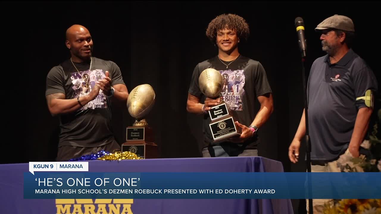 'He's one of one' Marana's Dezmen Roebuck presented with Ed Doherty Award
