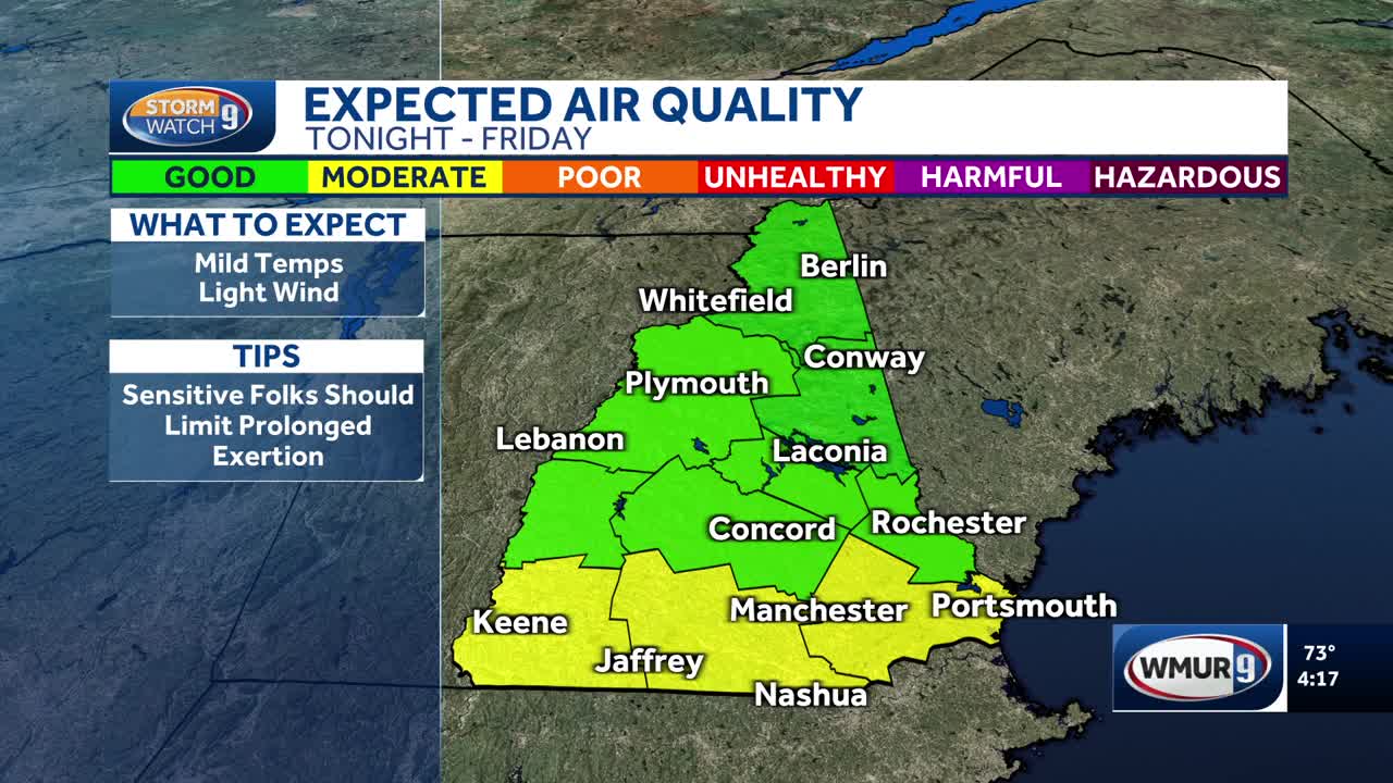 Parts of NH may see air quality changes from NJ wildfire smoke