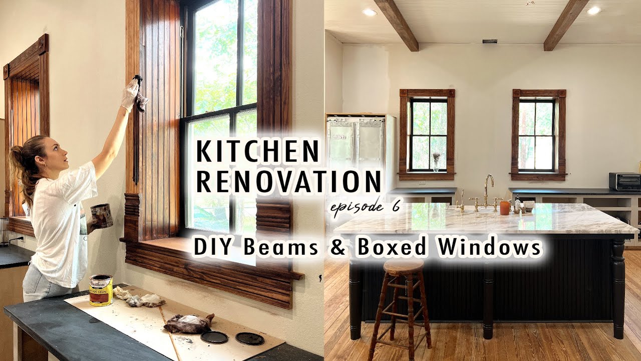 Add warmth and charm with kitchen beams and box windows