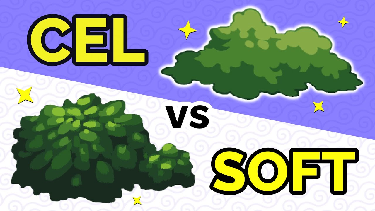 CEL vs. SOFT Shading; How to Render Plants, Rust, Glass!