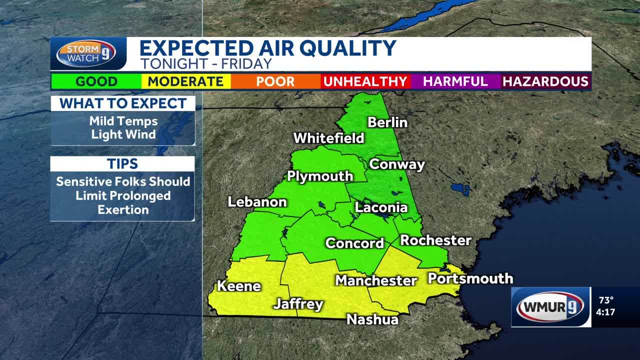 Wildfire smoke from NJ may affect air quality in parts of NH