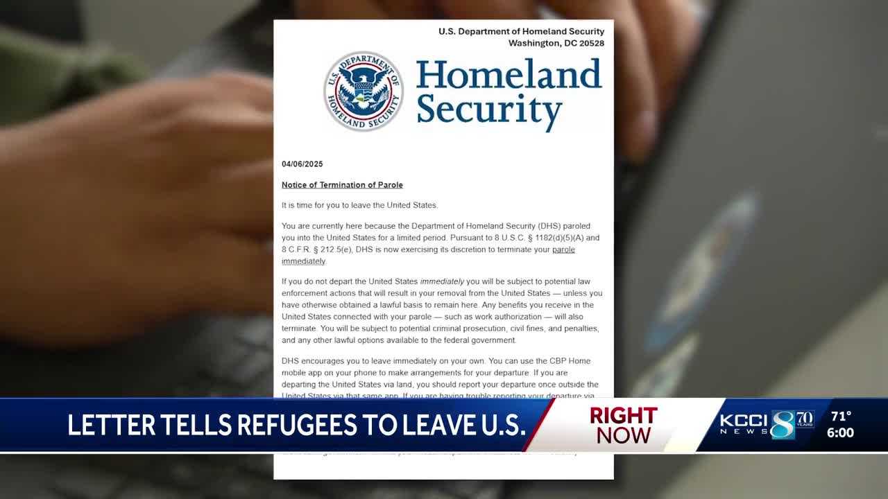 Afghan refugees in Iowa fear deportation after receiving DHS letters