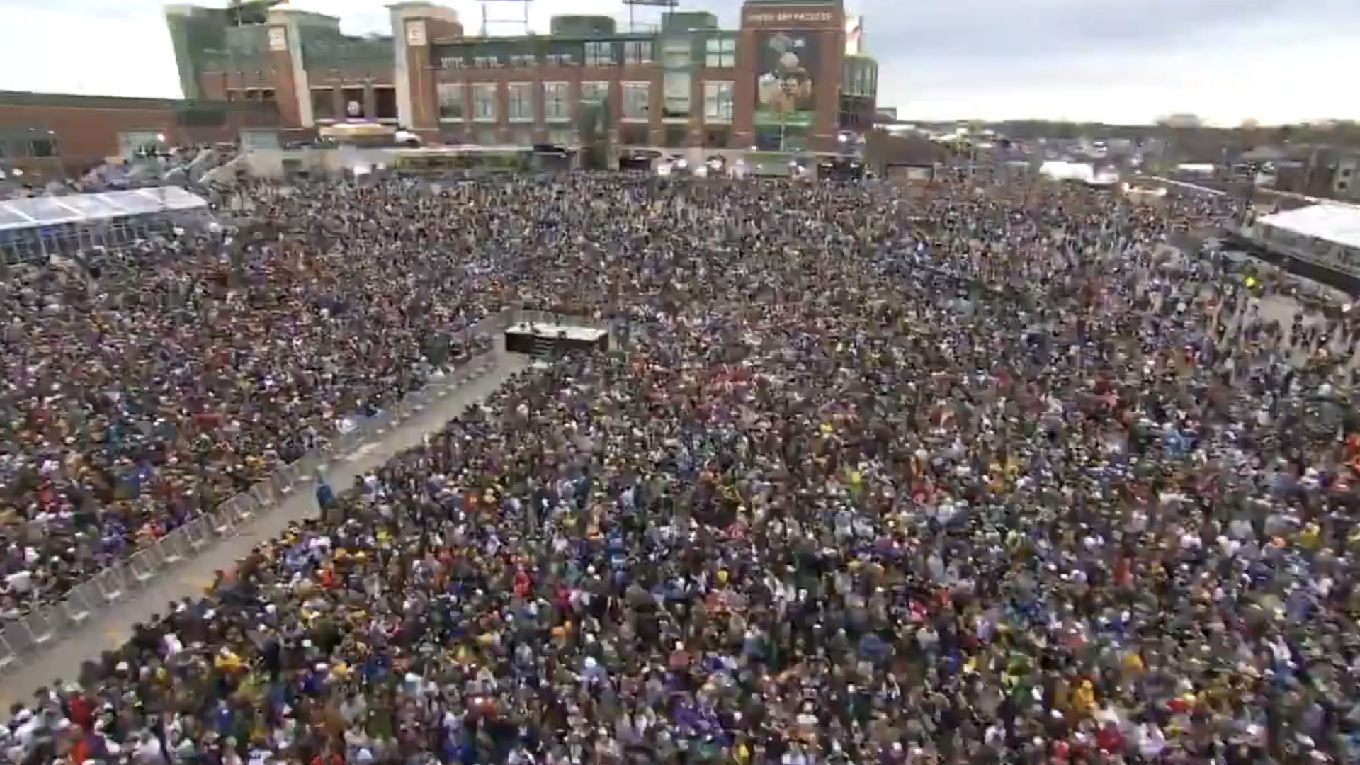 The NFL Draft in Green Bay has a crowd like a music festival