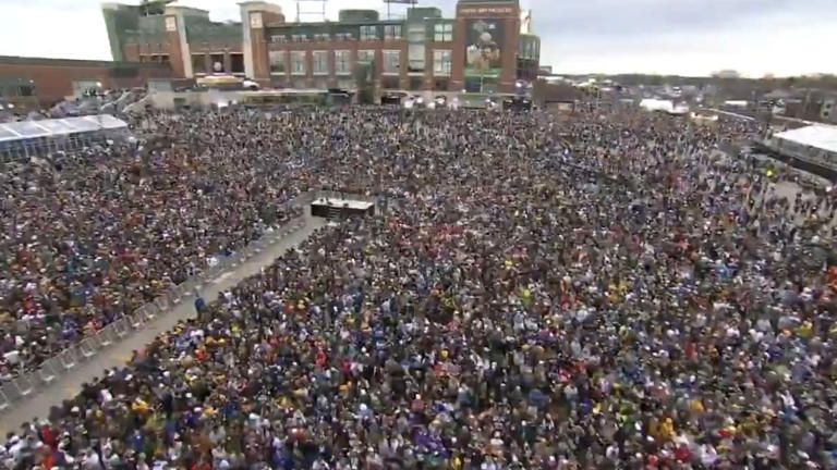The NFL Draft in Green Bay has a crowd like a music festival