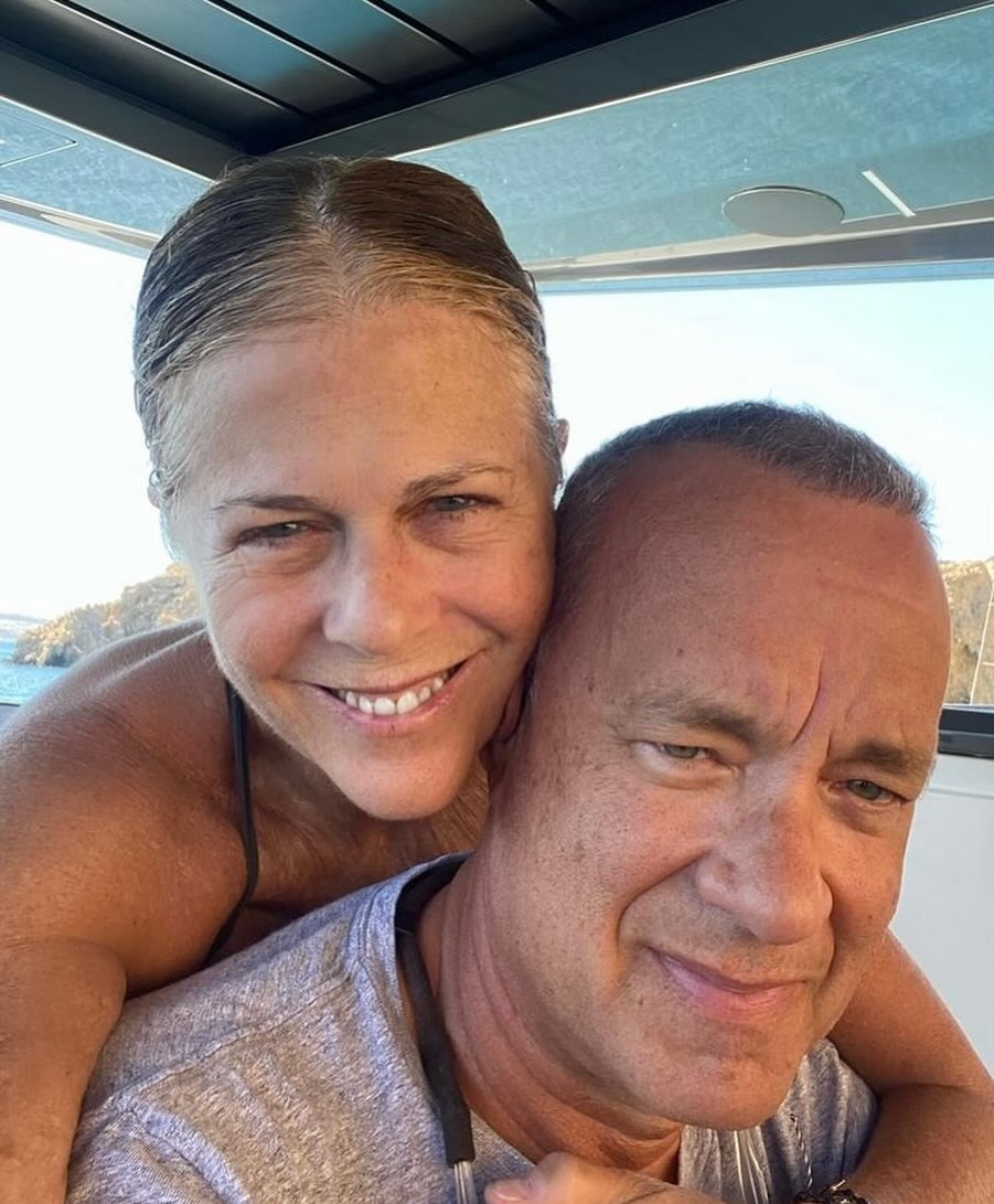 Shirtless Tom Hanks and Rita Wilson celebrate 37th anniversary with ...