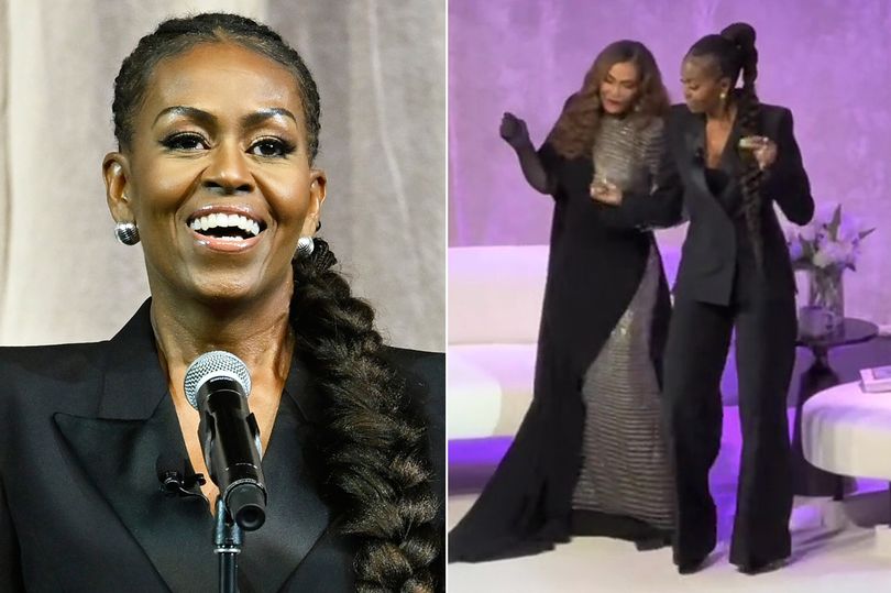 Michelle Obama shows off her dance moves as she joins Beyoncé’s mom on ...