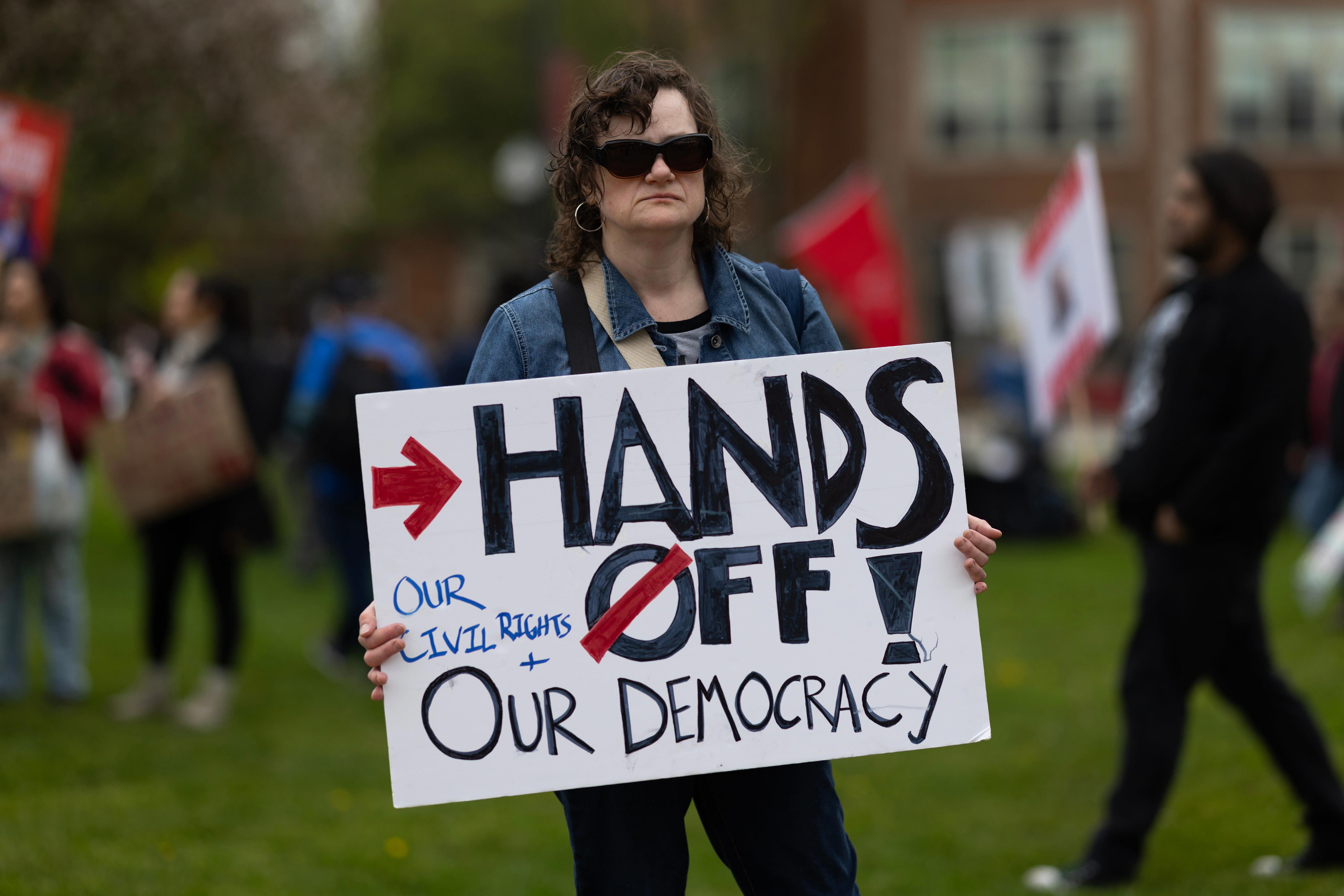 May Day protest signs offer sharp criticism of Trump presidency