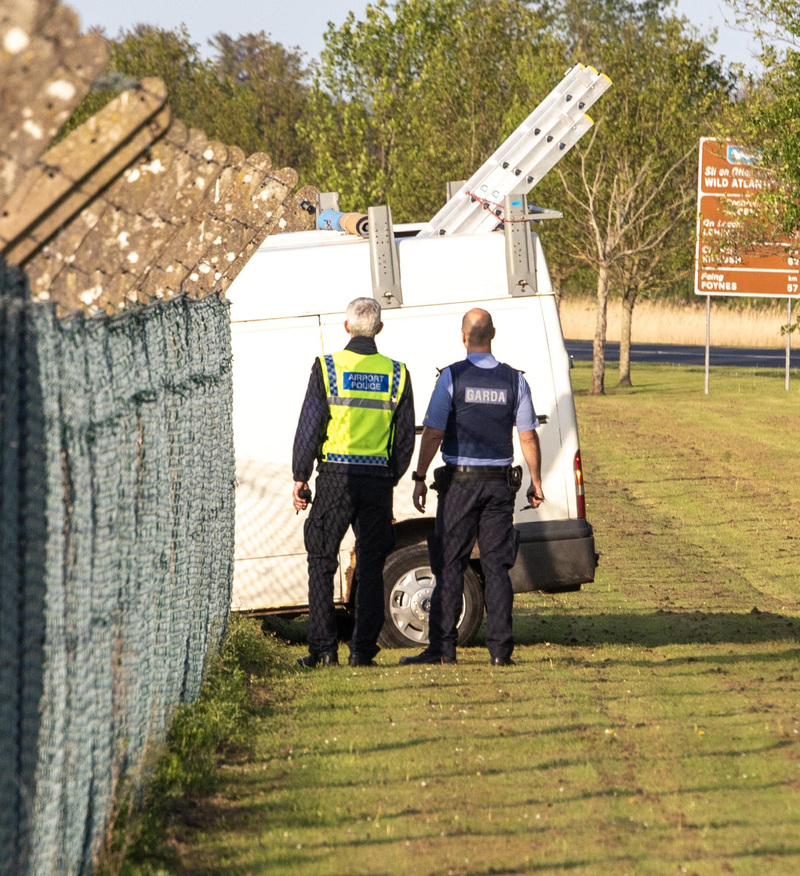 Three people detained after protest group crashes van through Shannon ...