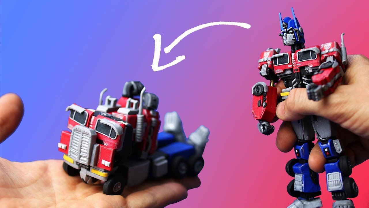 I made a Transforming OPTIMUS PRIME with Clay! 🤩