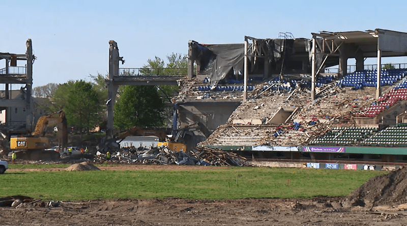 Search ongoing for purported time capsule at McCoy Stadium