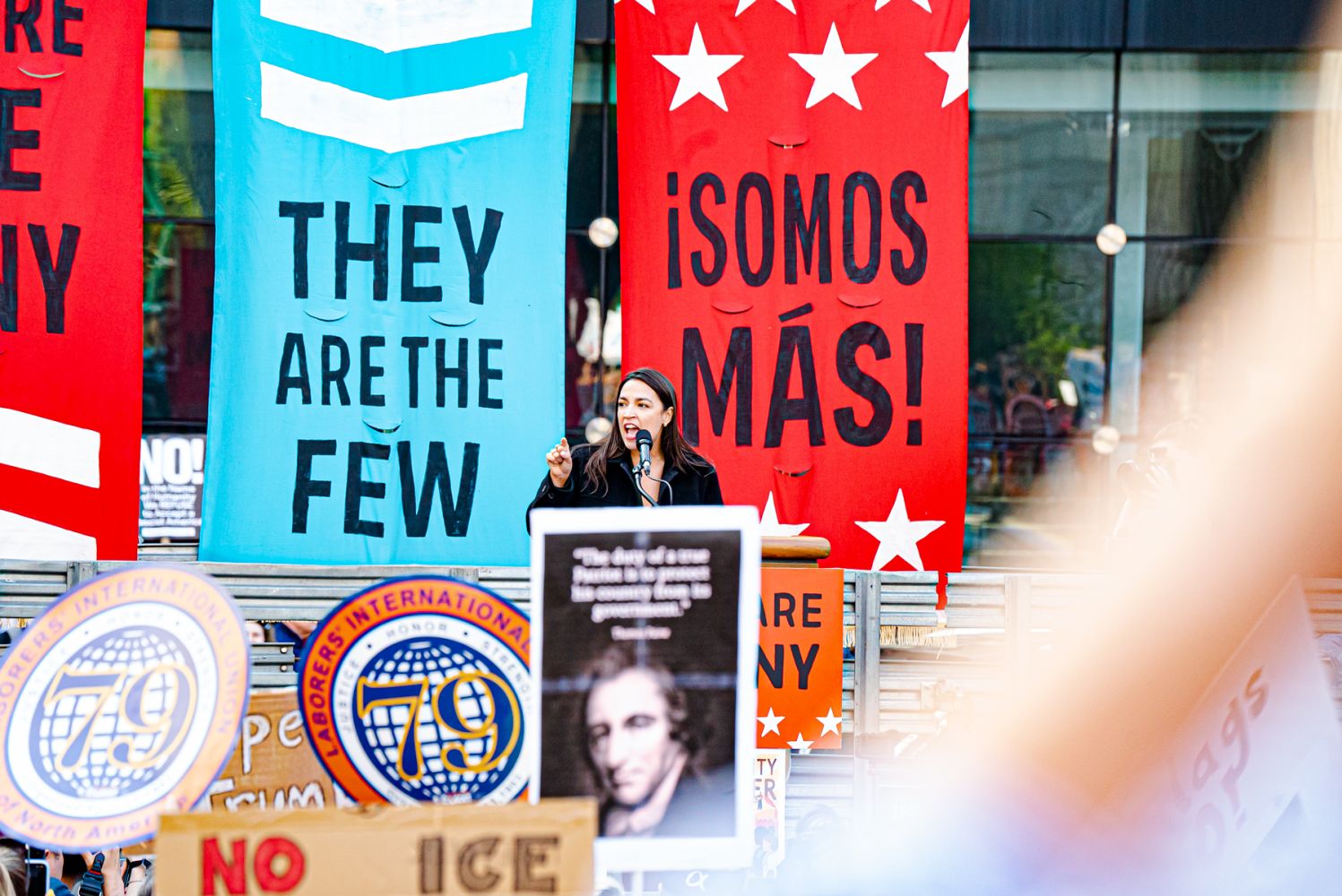 May Day 2025 Protest in Downtown Manhattan's Foley Square