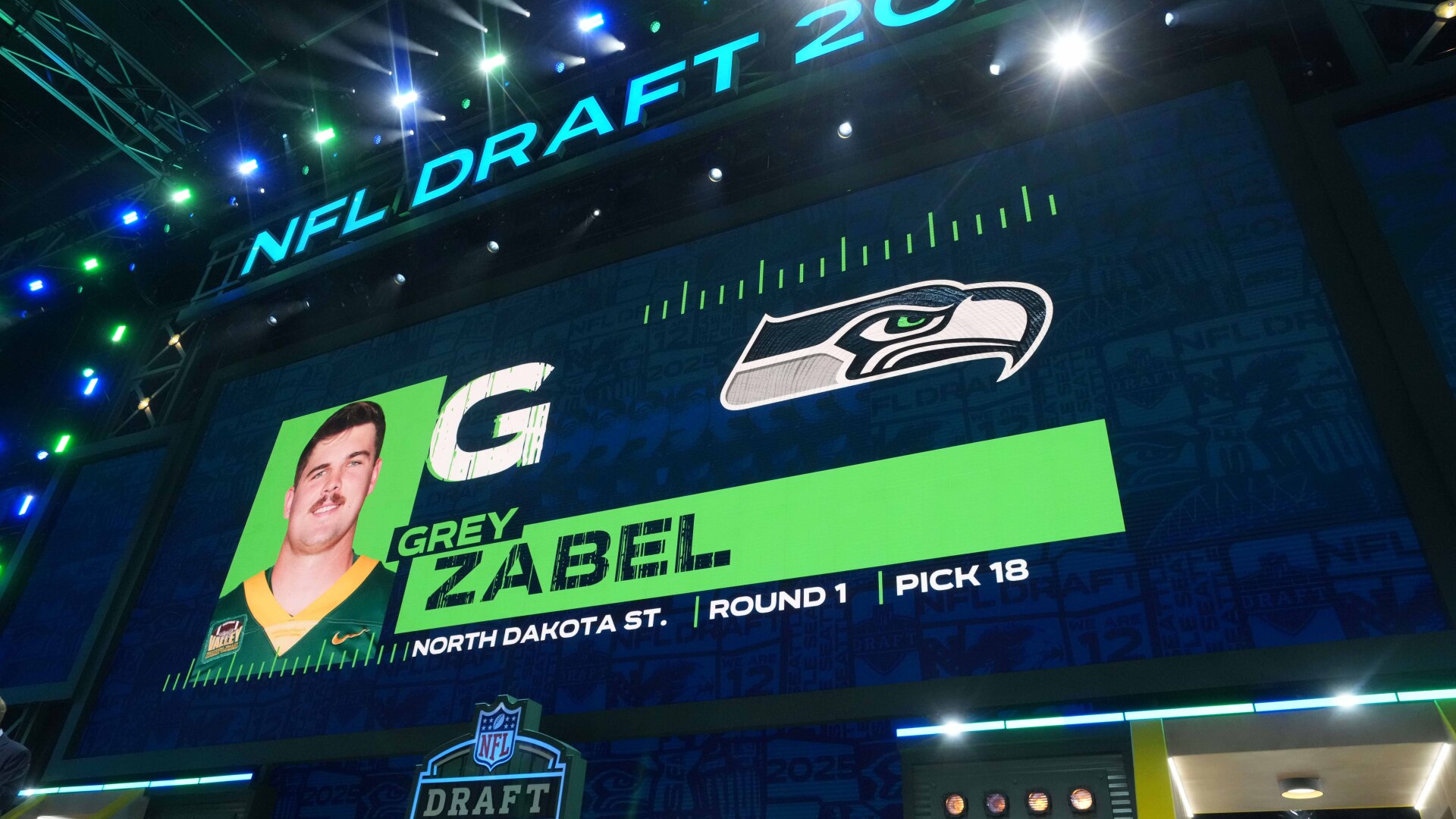 Grey Zabel will wear No. 76 in Seattle, with Steve Hutchinson's blessing