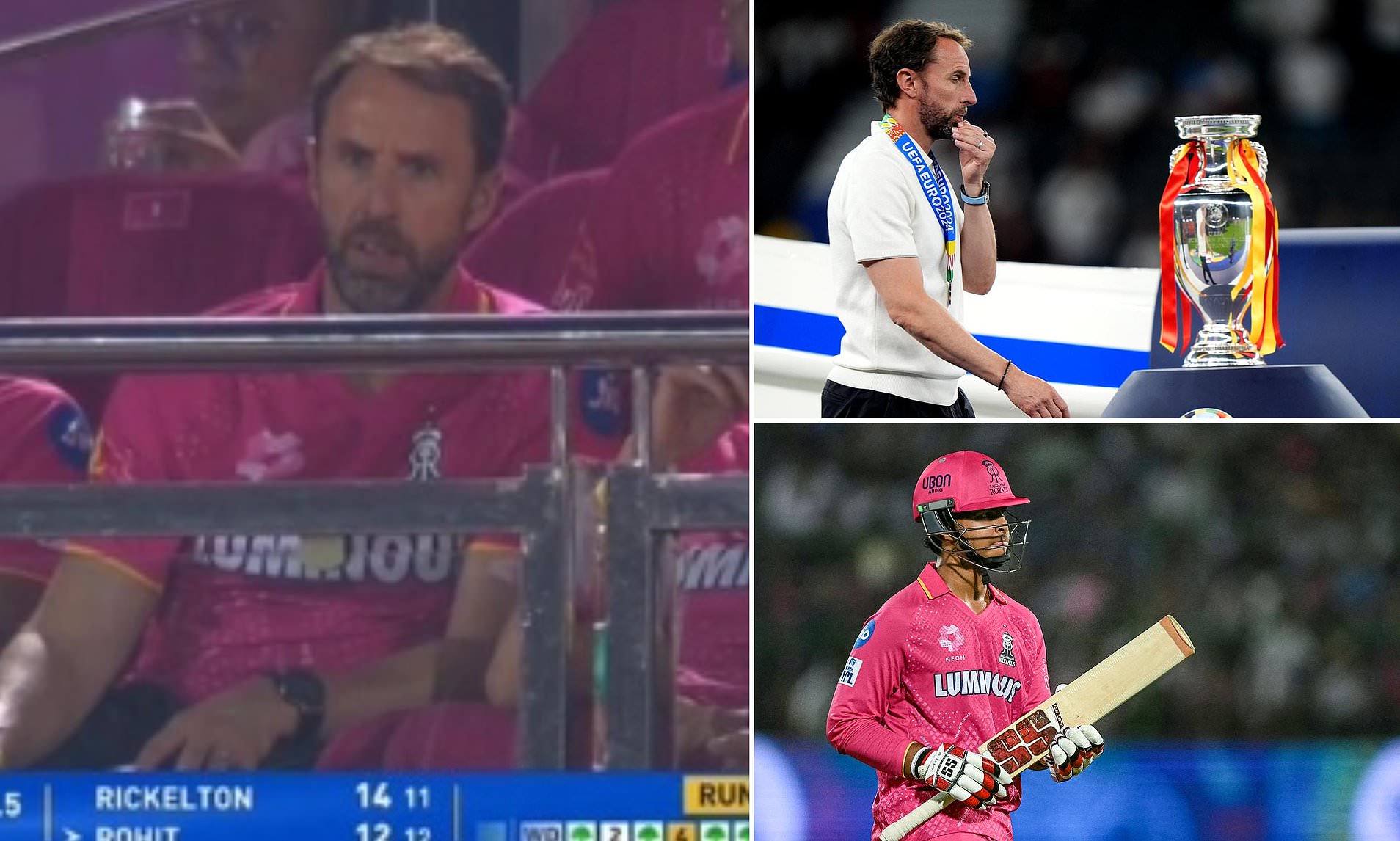 Fans left baffled as Gareth Southgate is spotted at the IPL to watch 14 ...