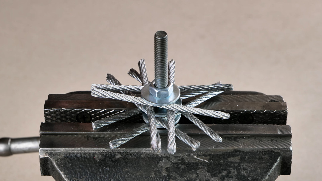 Metallic Wire Brush In Sparks