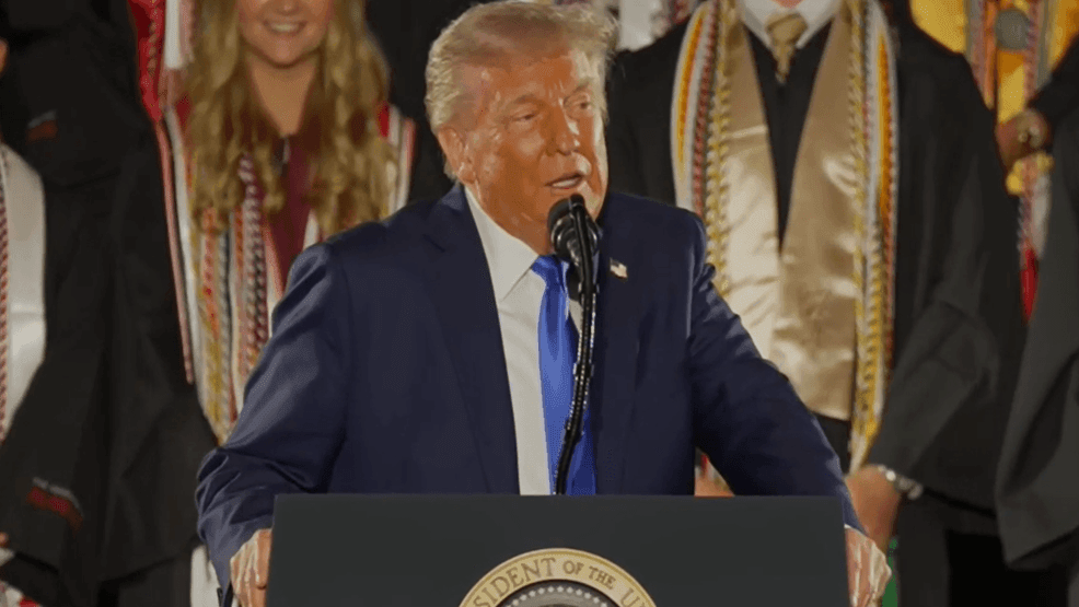Trump gives commencement address at University of Alabama