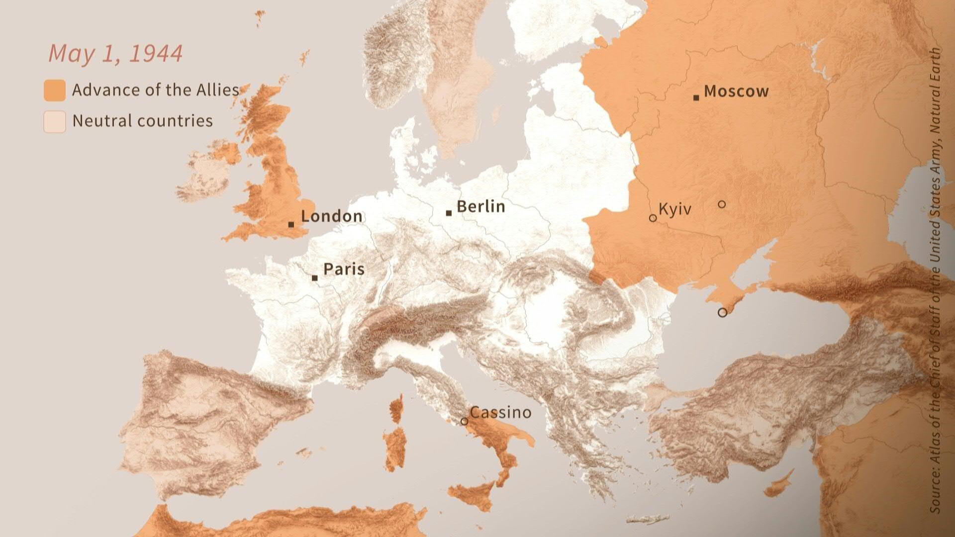 ANIMATED MAP: Advances by Allied troops in Europe during the Second ...