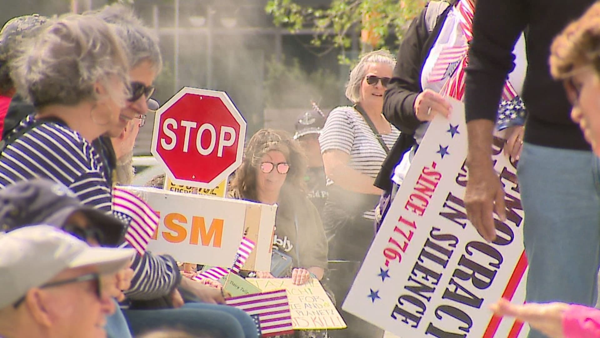 Indianapolis May Day protest held at Indiana Statehouse
