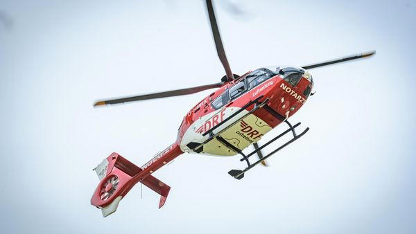 Schwerer Motorradunfall im Harz - Rettungshubschrauber im Einsatz