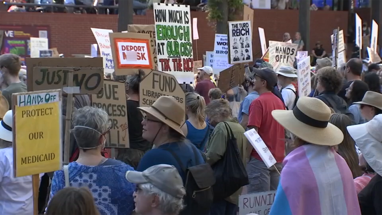 May Day protests draw crowds to downtown Portland over federal job cuts ...