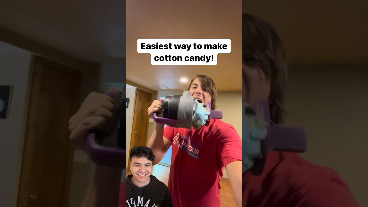 Making cotton candy with a vacuum
