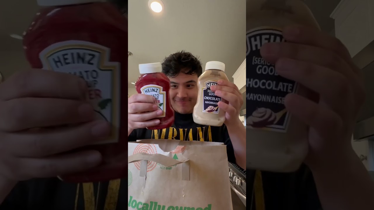 Trying glitter ketchup
