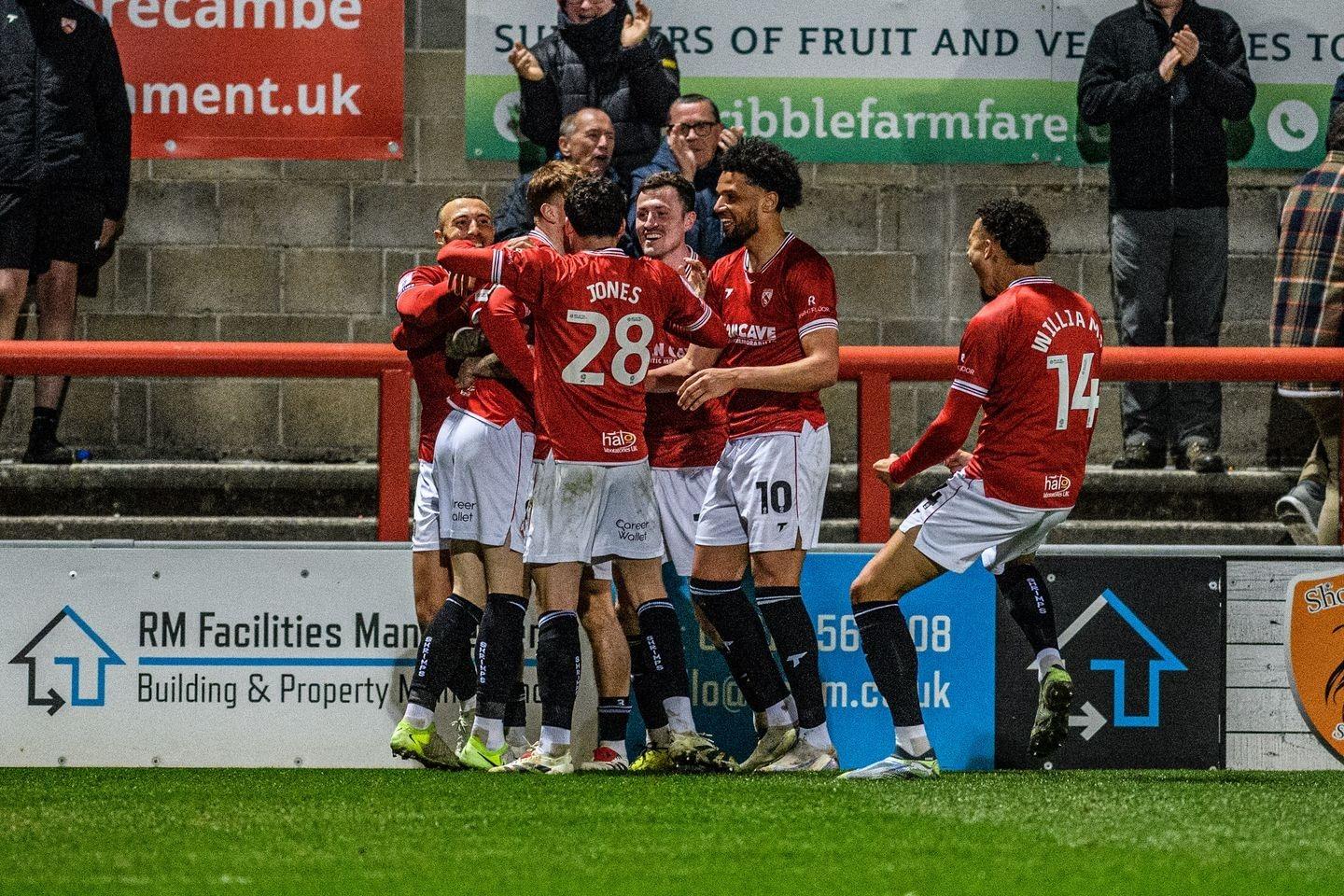 Derek Adams' tribute to 'tremendous' Morecambe supporters