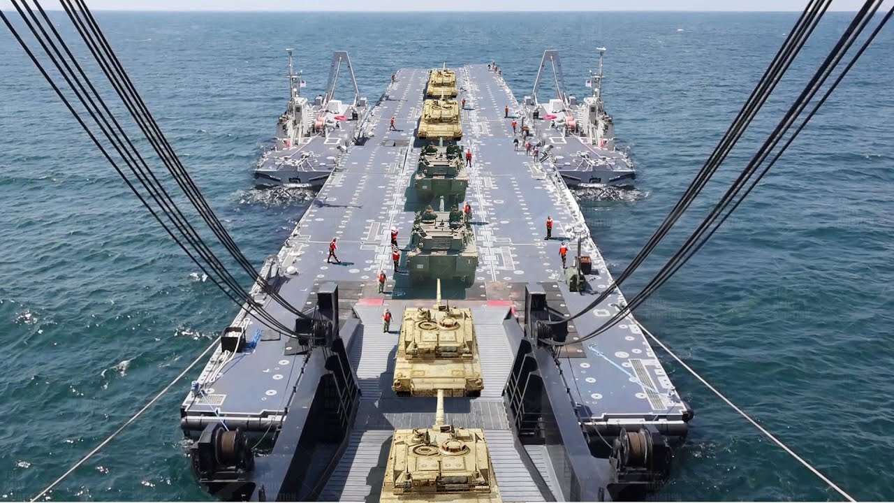 US military hardware transfers across oceans
