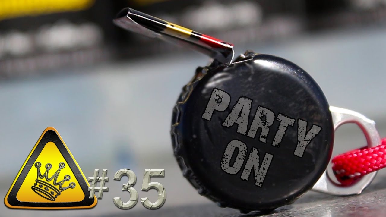 Make A Fun Party Whistle Out Of Bottle Caps