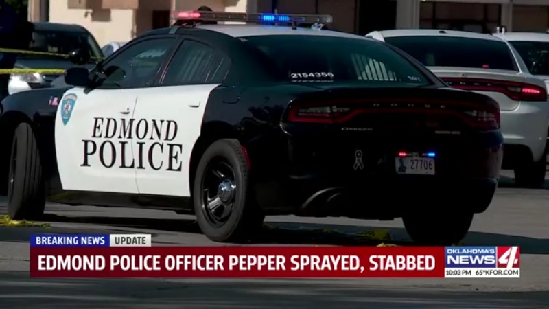 Edmond police officer pepper sprayed, stabbed