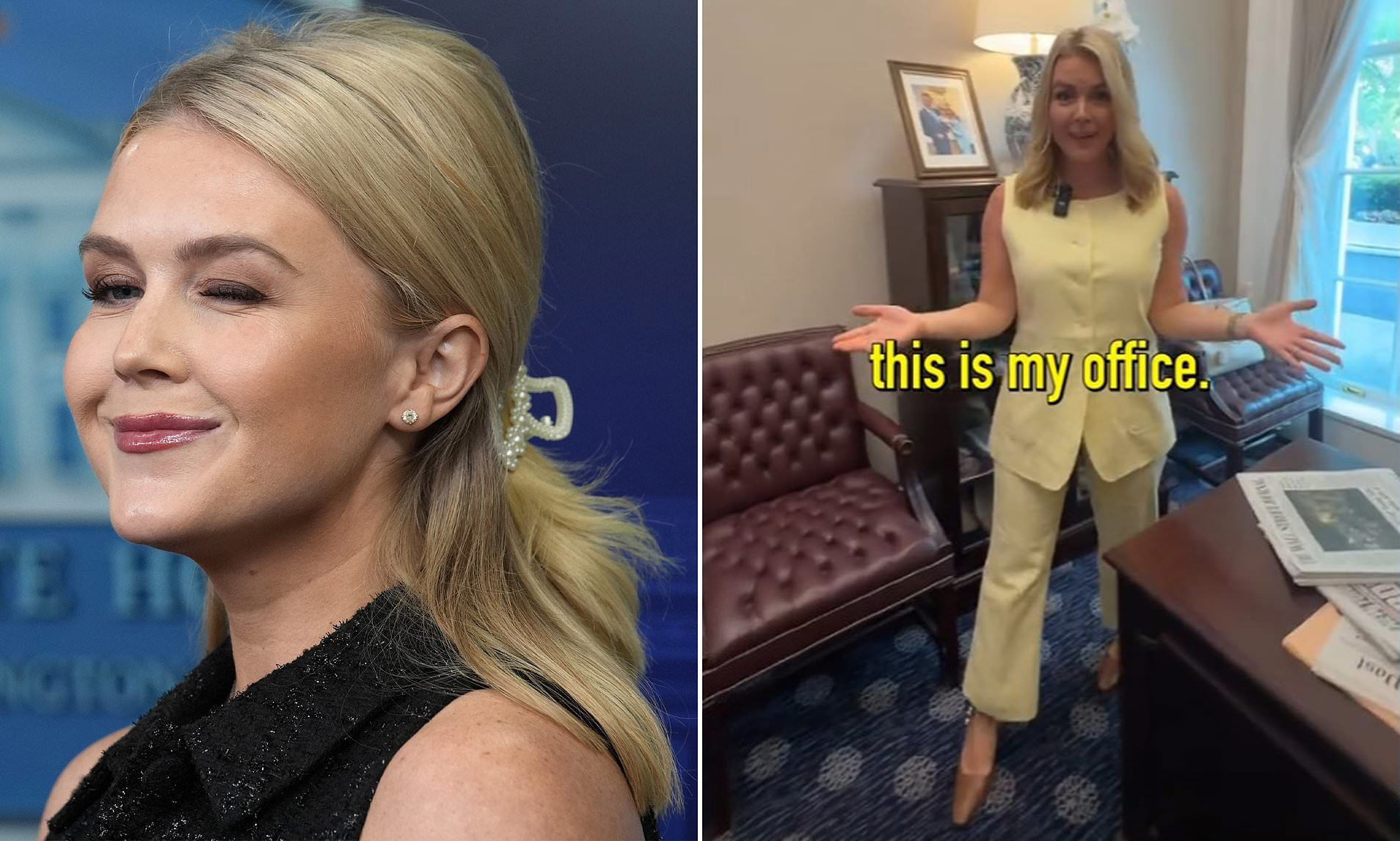 Karoline Leavitt's tour of White House with surprise appearance from A ... Karoline Leavitt's tour of White House with surprise appearance from A ...