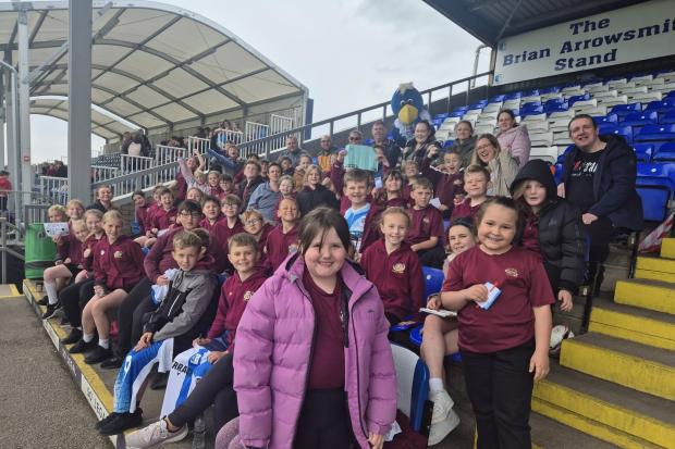 Children inspired by Barrow AFC stars at open training session