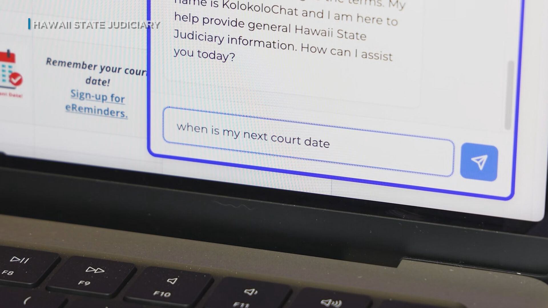 State launches AI-powered chatbot to help public navigate court system
