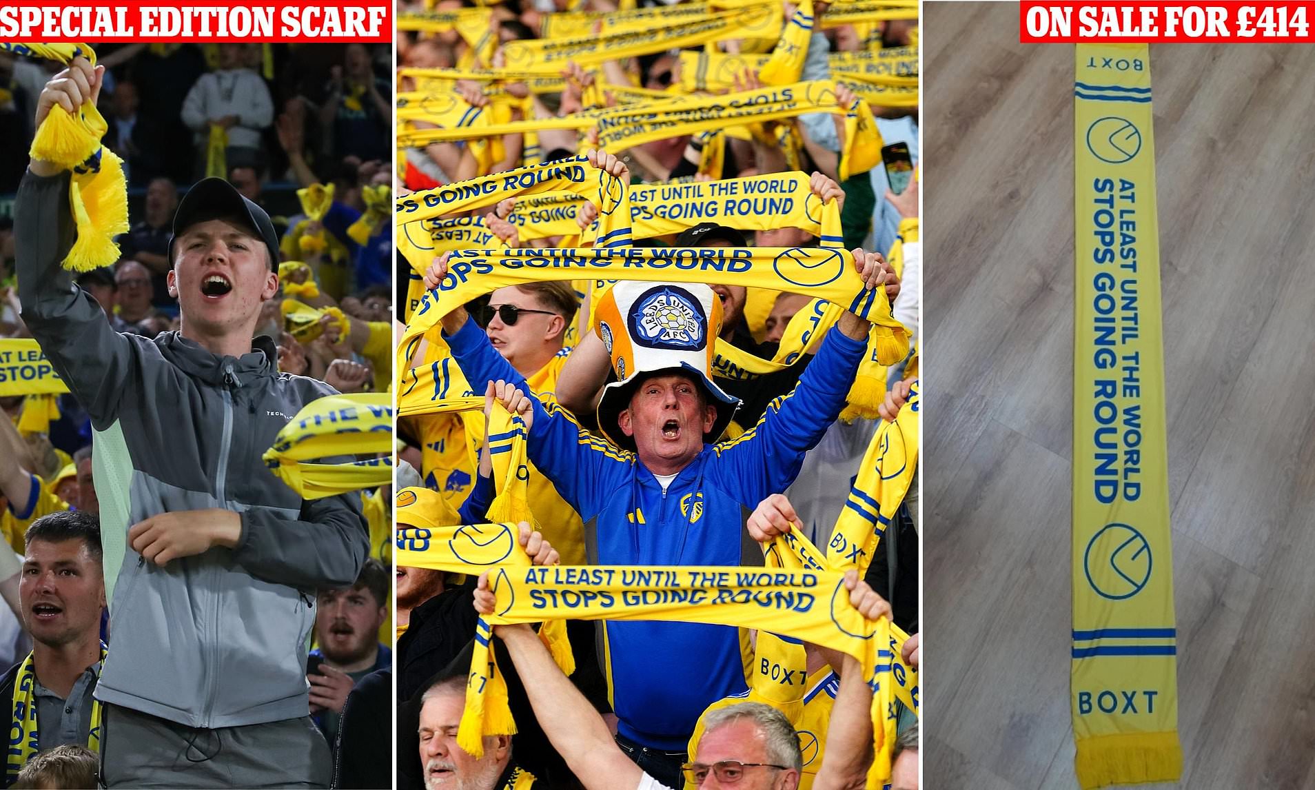 Leeds fans hit out after free special edition scarves celebrating ...