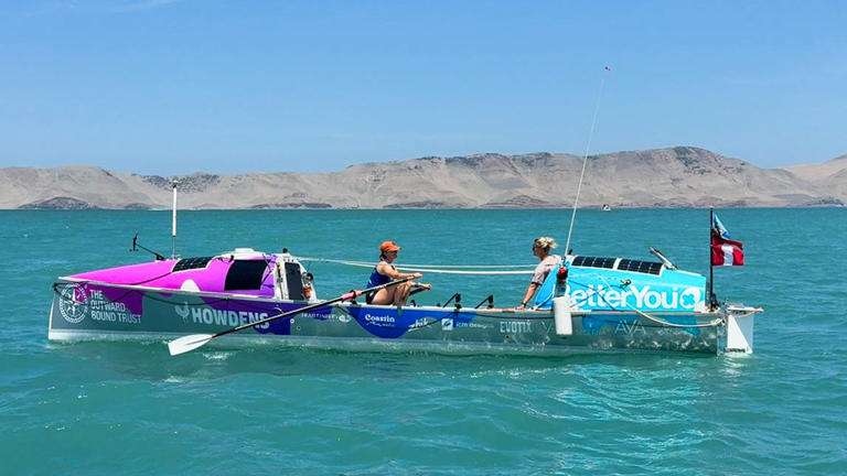 UK women rescued one week into pioneering row across Pacific after ...