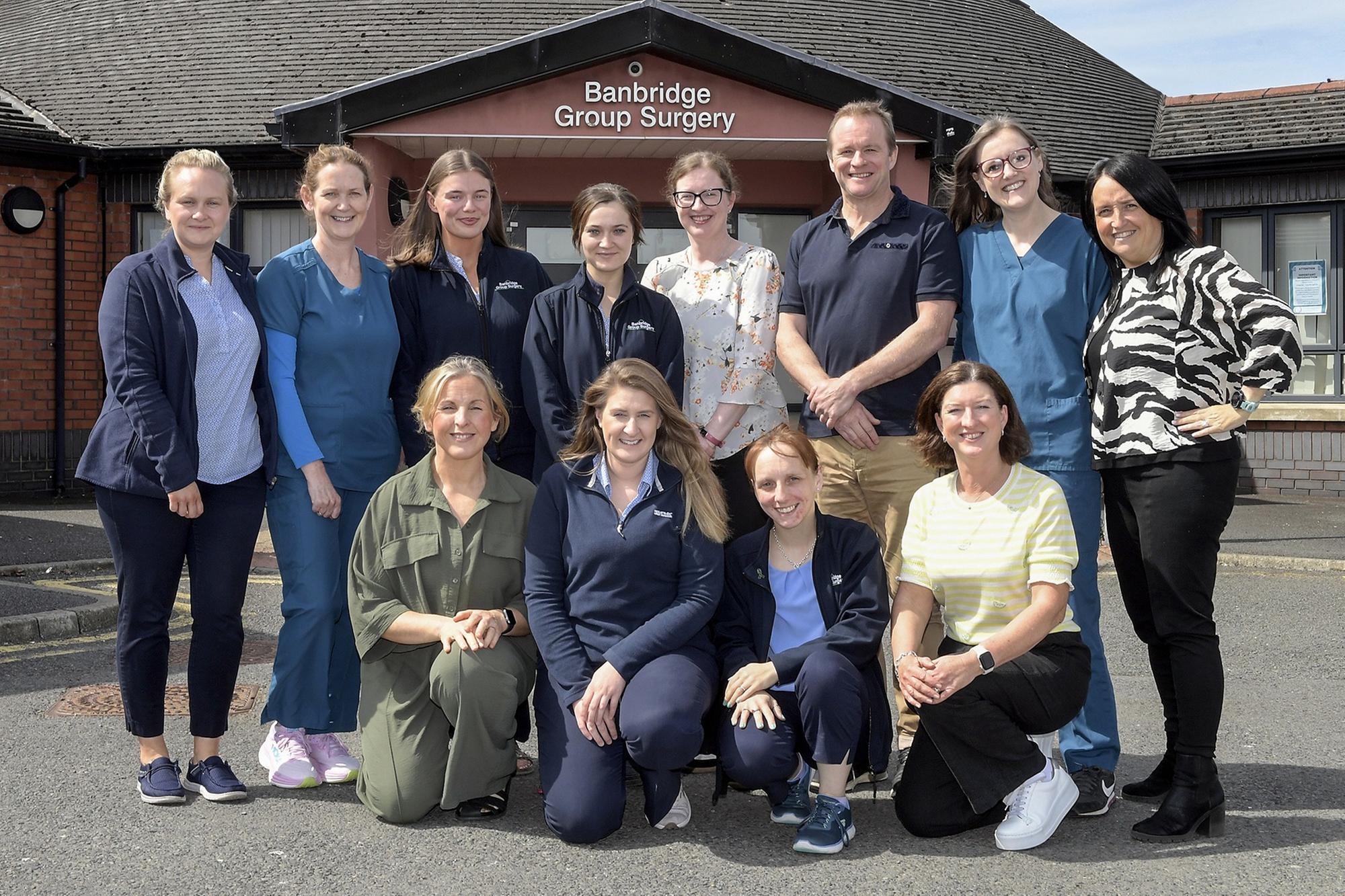 Banbridge Group Surgery staff ready for run