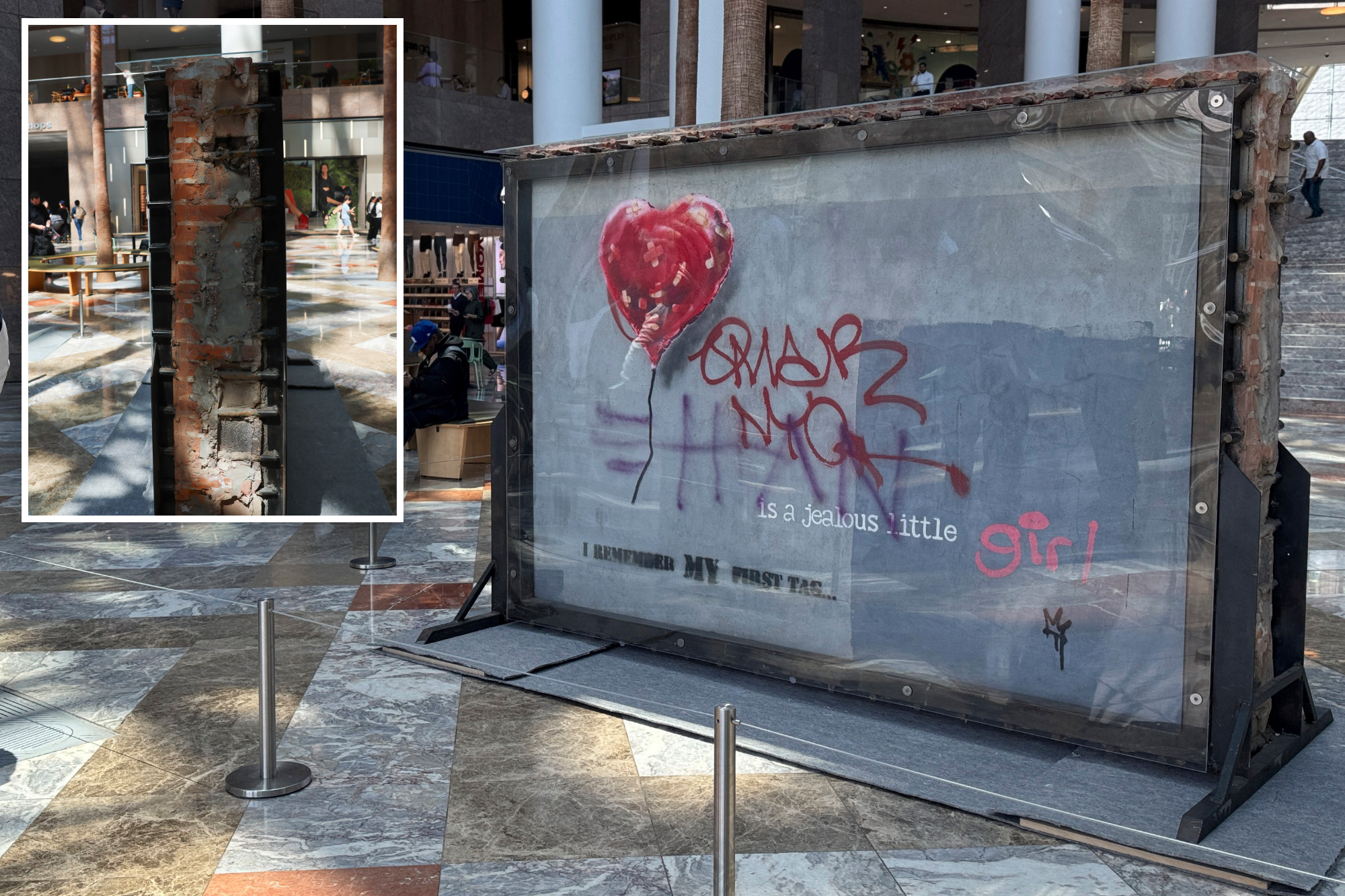 Banksy’s ‘Broken Heart’ painting defaced on a Brooklyn wall is up for sale