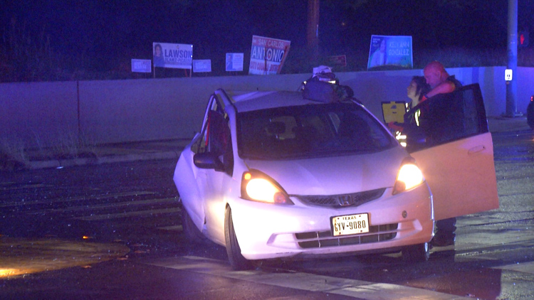 SAPD officer rear-ends vehicle after hydroplaning on wet pavement ...