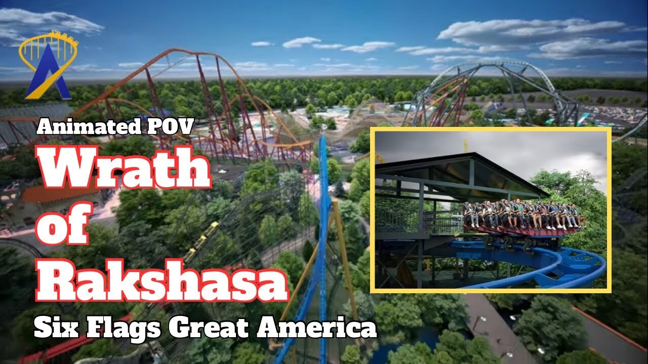 Wrath of Rakshasa Animated POV from Six Flags Great America