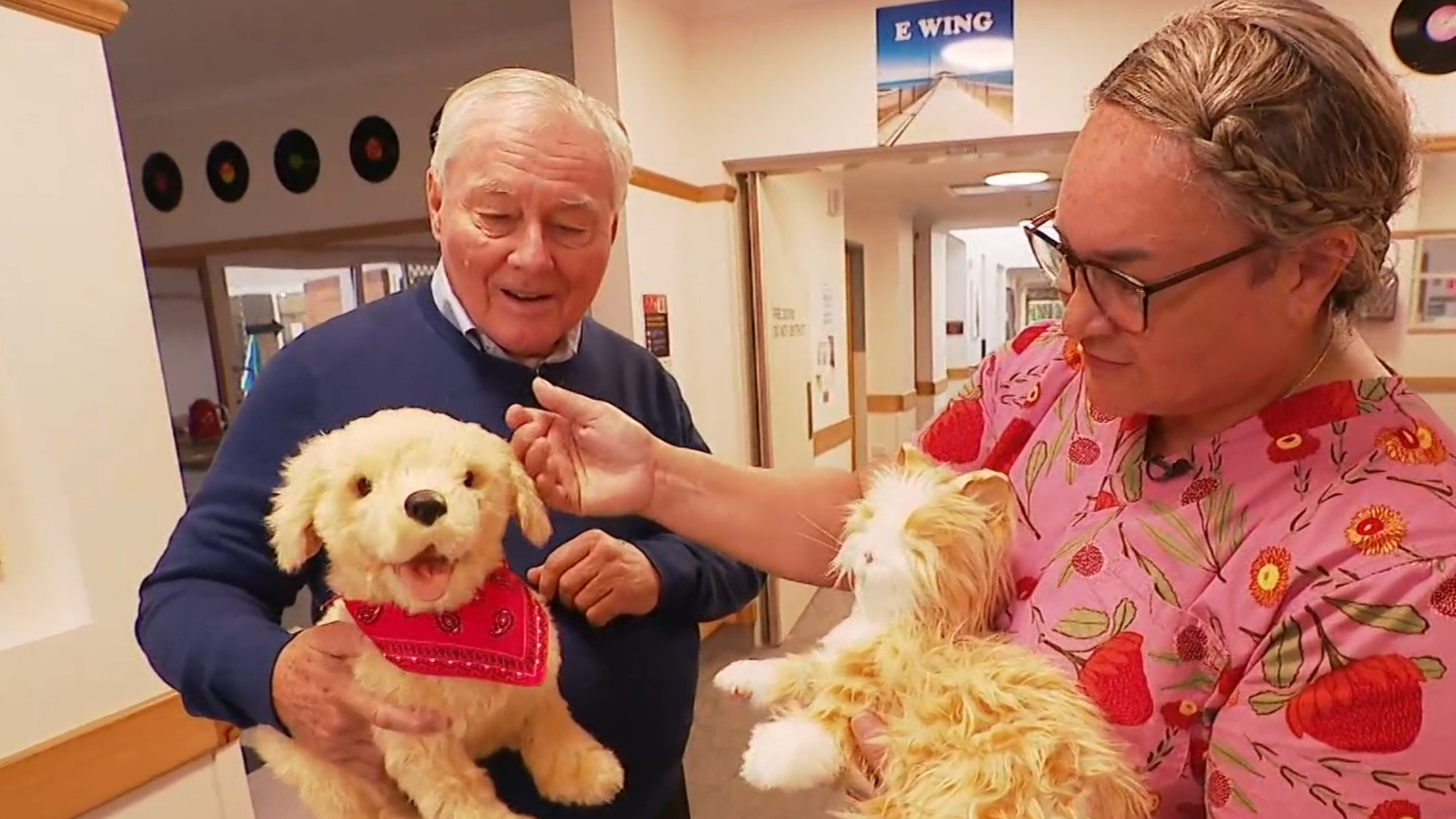 Robotic pets being used for therapy at aged care centres