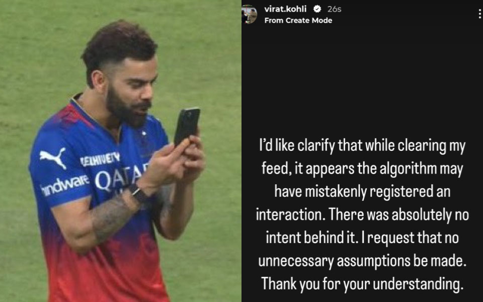 'Absolutely no intent behind it' - Virat Kohli issues statement over ...