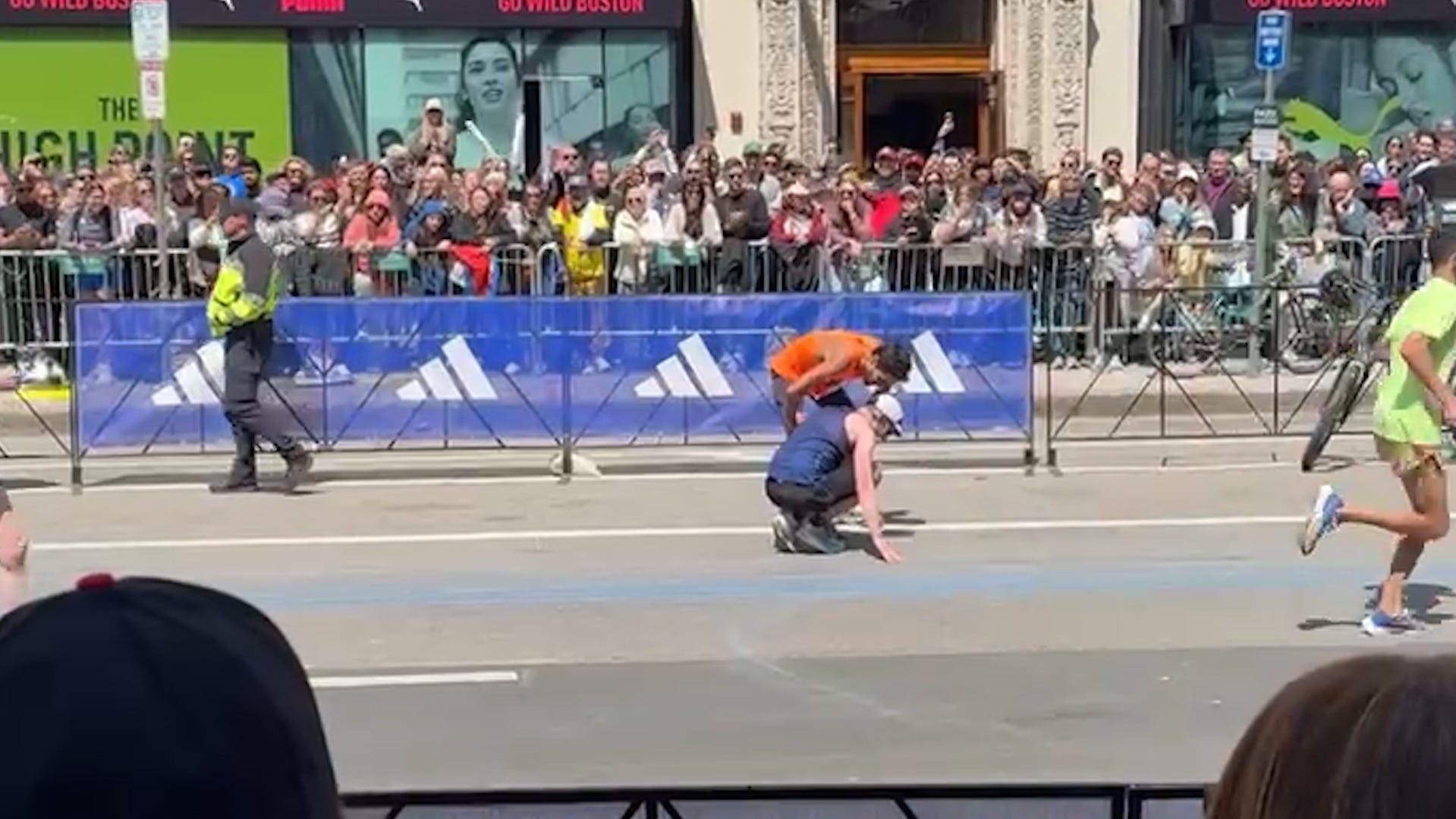 Watch one runner's selfless act of kindness at the Boston Marathon