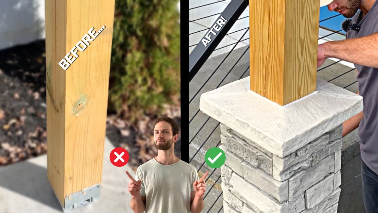 Easy GenStone pillar makeover for a high-end look