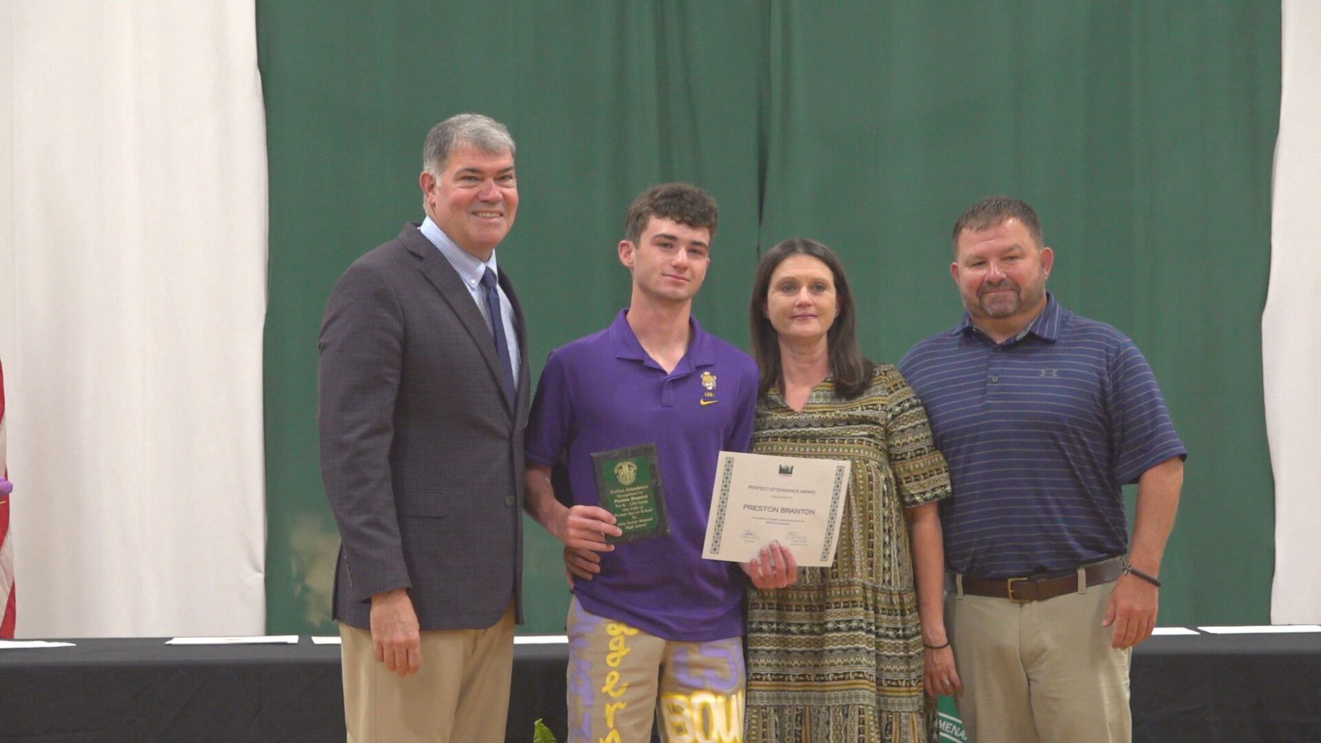 Holy Savior Menard senior celebrates 14 years of perfect attendance