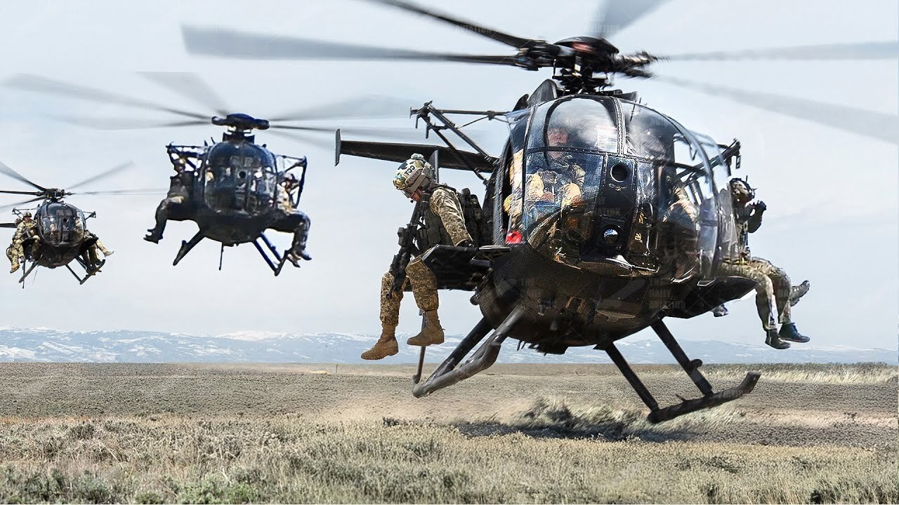US Special Forces Flying Tiny AH-6 Helicopters During Scary Strike Mission