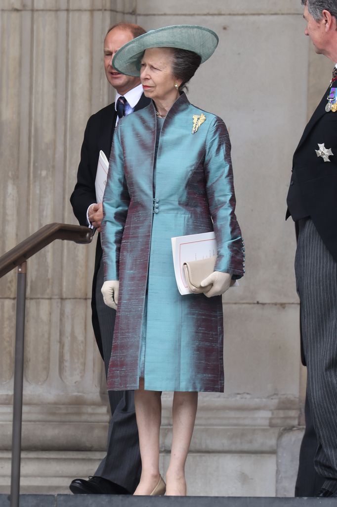 Princess Anne is a shimmering mermaid in 'glamorous' metallic dress